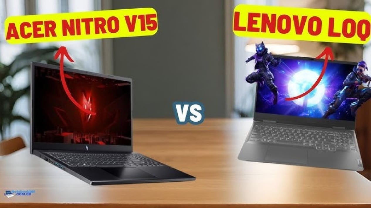 Foto Laptop Gaming Terbaik, Lenovo LOQ 15 atau Acer Nitro V15 yang Baik?