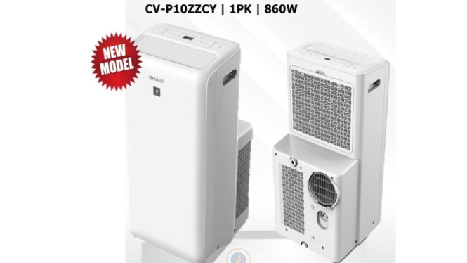 Sharp CVP 10 ZCY, AC Portable 1 PK dengan Plasma Cluster