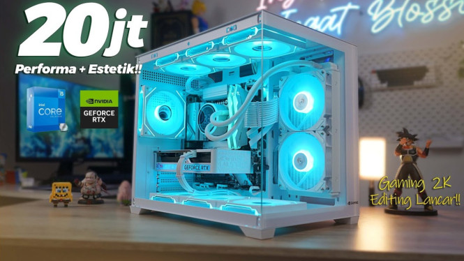 Auto Jadi Sultan Gaming dengan Rakitan PC Tema Putih RTX 5060 Ti yang ...