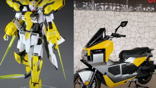 Foto Motor WMOTO Letbe Mecha Desain Robot Anime Dilengkapi Kamera Dash ...