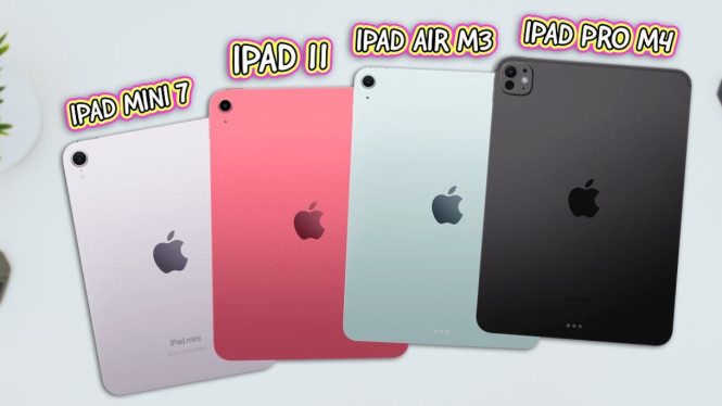 Perbandingan iPad Mini 7 vs iPad 11 vs iPad Air M3 vs iPad Pro M4 Mana ...