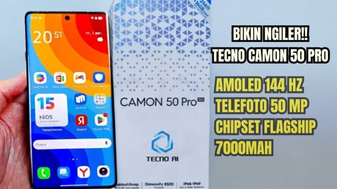 Tecno Camon 50 Pro 5G Bocoran Spek, Kamera OIS hingga Baterai 7000mAh
