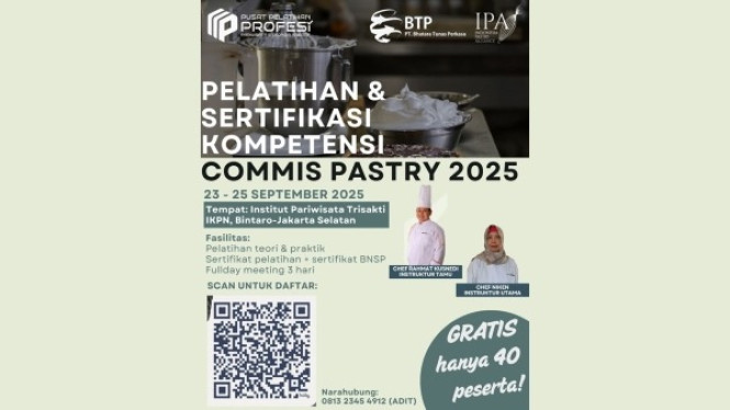 Pelatihan dan Sertifikasi Commis Pastry 2025 di Jakarta: Gratis untuk ...