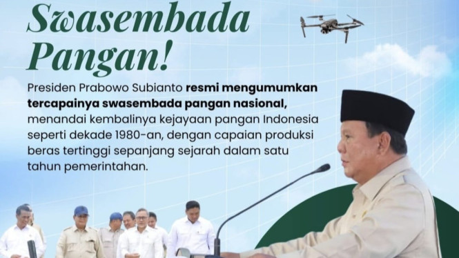 Indonesia Resmi Swasembada Pangan, Bangga Setelah 40 Tahun