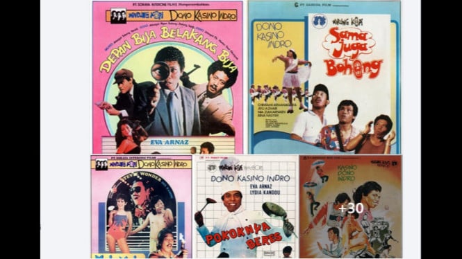 WARKOP DKI (Dono, Kasino, Indro), Ini 34 Daftar Film yang Pernah Dibuat