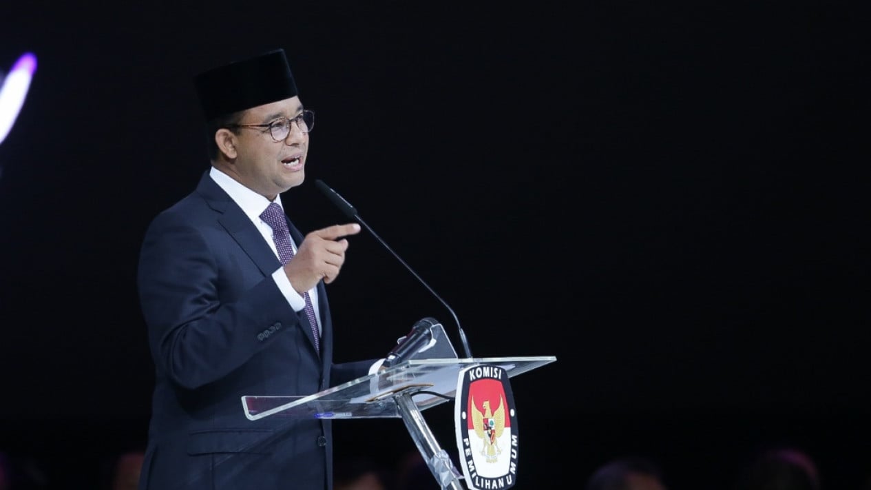 Anies Baswedan di Debat Kelima Capres Pemilu 2024 - Vlix.id