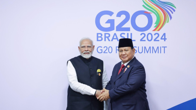 Presiden Prabowo Bertemu PM India Narendra Modi di KTT G20 - Vlix.id