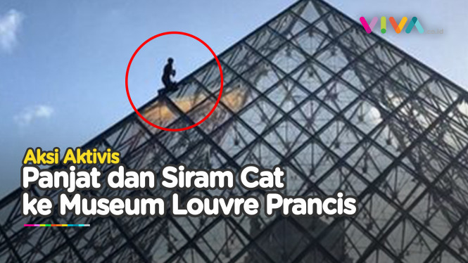 Tujuan Aktivis Mendaki dan Lempar Cat ke Museum Louvre - Vlix.id