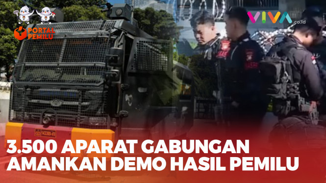 Suasana KPU-DPR Dijaga Ketat Aparat Jelang Demo Hasil Pemilu - Vlix.id
