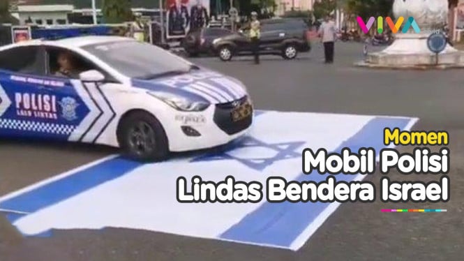 Video Mobil Patwal Polisi Lindas Bendera Israel - Vlix.id